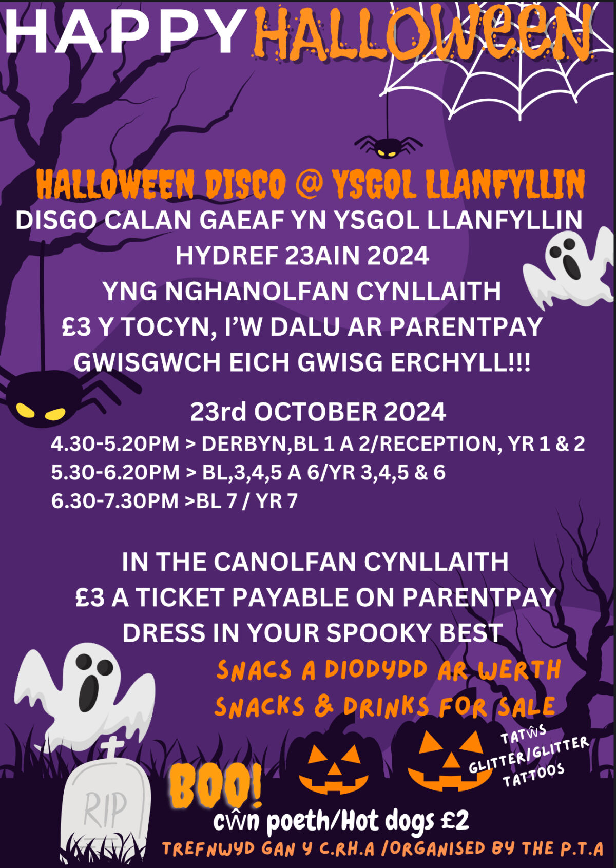 Disgo Calan Gaeaf - Halloween Disco - Ysgol Llanfyllin, Powys